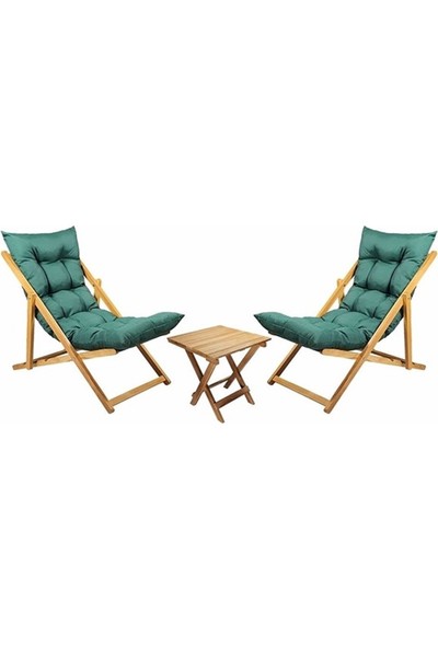 Zerka Concept Ipek Masif Kayın Ahşap Katlanabilir Şezlong 3 Lü Set - Minderli Bahçe Havuz Plaj Zerka Concept Ipek Masif Kayın Ahşap Katlanabilir Şezlong 3 Lü Set - Minderli Bahçe Havuz Plaj
