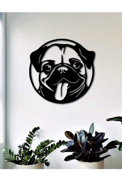 İmpivo Ahşap Pug Dekoratif Tablo