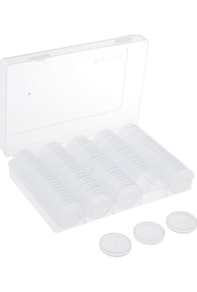 Strade Store 100X Yuvarlak Kapsüllü Set Sike Saklama Kutusu 22.25MM (Yurt Dışından)