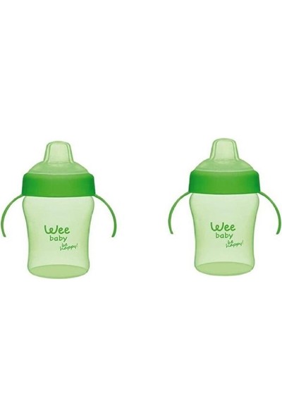 Wee Baby Colorful Akıtmaz Kulplu Bardak 240 ml 2 Adet Yeşil Wee Baby Colorful Akıtmaz Kulplu Bardak 240 ml 2 Adet Yeşil