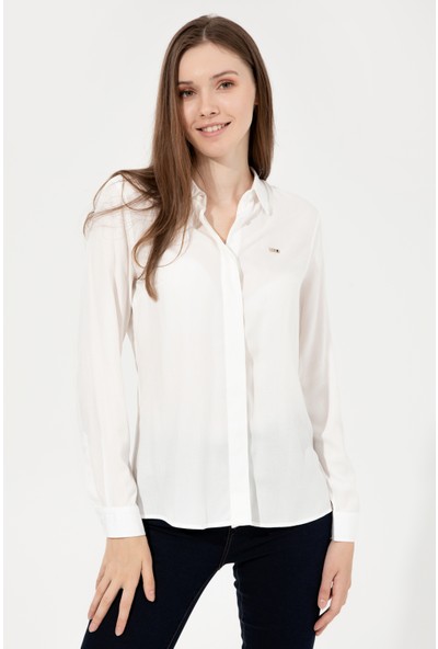U.S. Polo Assn. Kadın Beyaz Gömlek 50254550-VR013