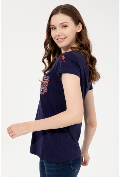 U.S. Polo Assn. Kadın Lacivert T-Shirt 50252286-VR033