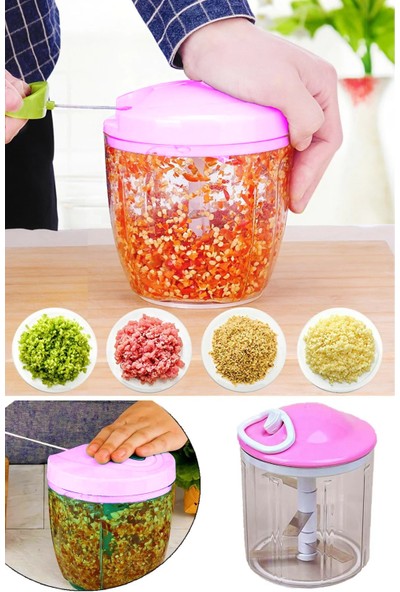 HYD Ipli El Rondosu 5 Bıçaklı Çek Bırak Pratik Doğrayıcı Rondo HYD Ipli El Rondosu 5 Bıçaklı Çek Bırak Pratik Doğrayıcı Rondo