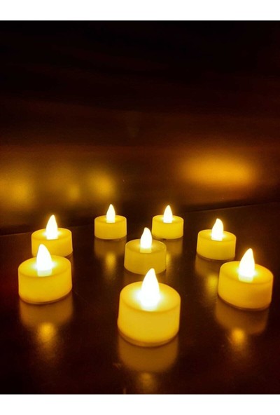 Hyd 8 Adet LED Mum Tealight Sarı Işık Pilli ( Piller Dahil ) Hyd 8 Adet LED Mum Tealight Sarı Işık Pilli ( Piller Dahil )