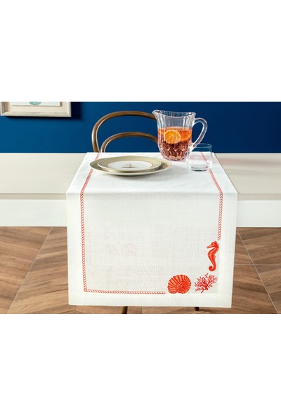 Madame Coco Coralıne Runner - Turuncu - 48X145 cm