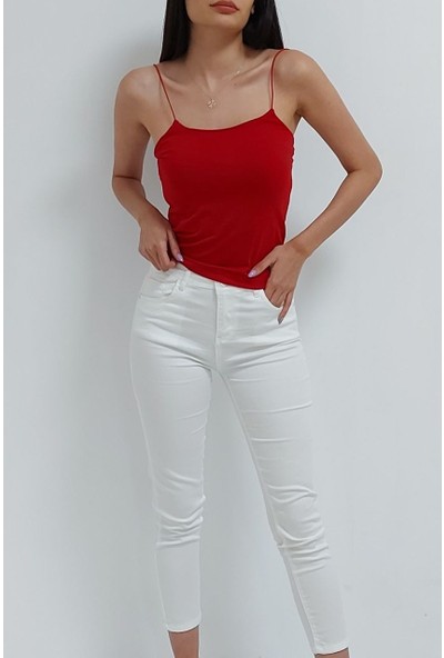 Bkmc Ip Askılı Örme Atlet Kırmızı Bkmc Ip Askılı Örme Atlet Kırmızı