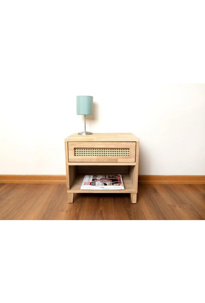 My Wood Teks Hazeranlı Tek Çekmeceli Komodin My Wood Teks Hazeranlı Tek Çekmeceli Komodin