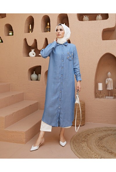 Neways Taşlı Mavi Tunik Neways 6518 Neways Taşlı Mavi Tunik Neways 6518