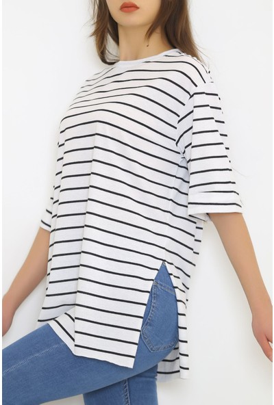 Maysolasta Duble Kol Tişört Beyaz - 8938.1361.