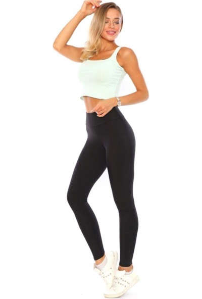 ZYM Star Kadın Siyah Yüksek Bel Lastikli Dalgıç Kumaş Slim Fit Dar Paça Tayt ZYM Star Kadın Siyah Yüksek Bel Lastikli Dalgıç Kumaş Slim Fit Dar Paça Tayt