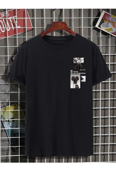 Blackrock Unisex Oversize Why So Serious Baskılı Bisiklet Yaka Siyah T-Shirt Blackrock Unisex Oversize Why So Serious Baskılı Bisiklet Yaka Siyah T-Shirt