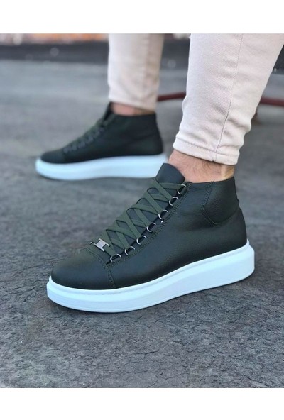 Trend Passion Wagoon WG032 Haki Bağcıklı Sneakers Yarım Bilek Bot Trend Passion Wagoon WG032 Haki Bağcıklı Sneakers Yarım Bilek Bot