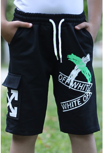 Fyk Kids Kargo Cepli Erkek Çocuk Off White Yazı Baskılı Kapri Fyk Kids Kargo Cepli Erkek Çocuk Off White Yazı Baskılı Kapri