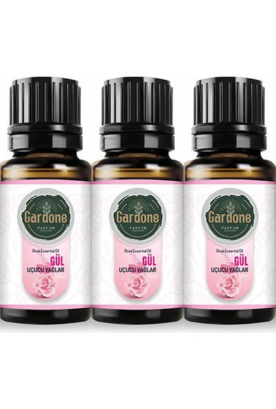 Gardone Gül Uçucu Yağı Buhurdanlık, Ortam Kokusu 10 ml x 3 Adet Gardone Gül Uçucu Yağı Buhurdanlık, Ortam Kokusu 10 ml x 3 Adet