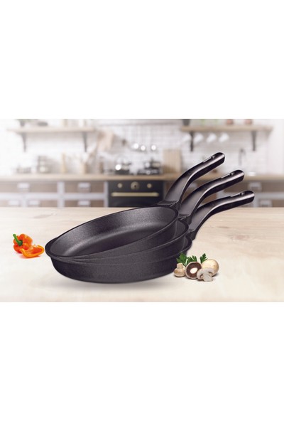 Bernardo Siena Titanyum Döküm 3'lü Tava Seti