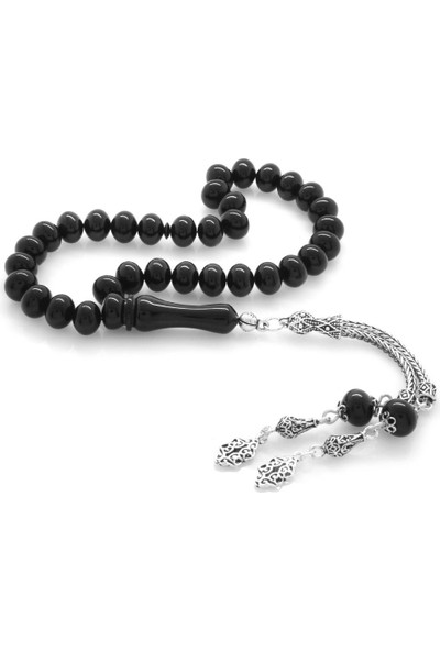 Online Hediye Sepeti 925 Ayar Gümüş Püsküllü Tekerlek Kesim Siyah Sıkma Kehribar Tesbih Online Hediye Sepeti 925 Ayar Gümüş Püsküllü Tekerlek Kesim Siyah Sıkma Kehribar Tesbih