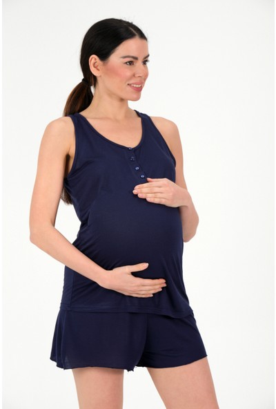 Prettychic Mama Hamile ve Lohusa Emzirme Özellikli Beli Ayarlanabilir Şort Takım Prettychic Mama Hamile ve Lohusa Emzirme Özellikli Beli Ayarlanabilir Şort Takım