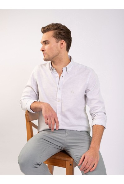 Karaca Erkek Slim Fit Gömlek 111104020-18 Gri