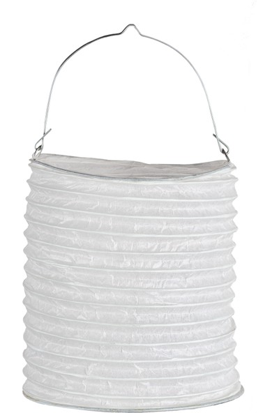 Niyet Abajur - Japon Feneri - Mumlu - Aydınlatma - 15X17CM - Beyaz