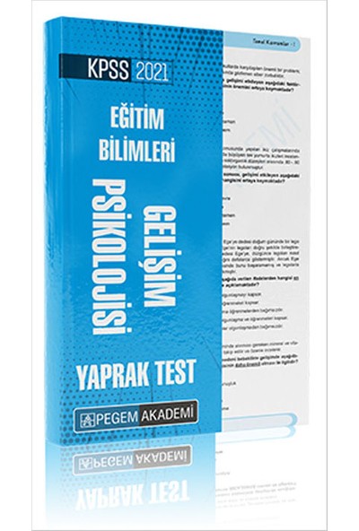 Pegem Akademi Yayıncılık 2021 KPSS Eğitim Bilimleri Gelişim Psikolojisi Yaprak Test Pegem Akademi Yayıncılık 2021 KPSS Eğitim Bilimleri Gelişim Psikolojisi Yaprak Test