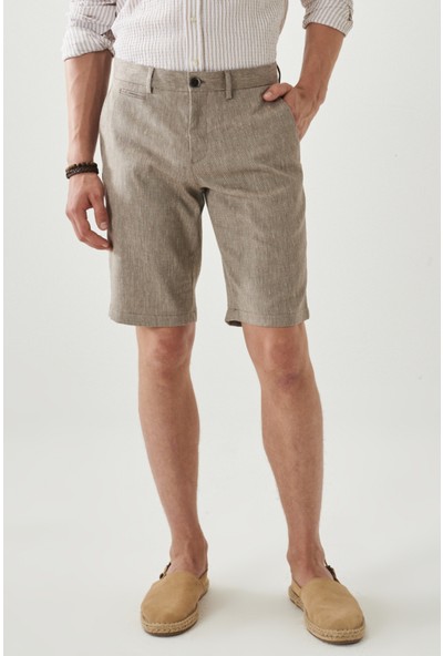 Altınyıldız Classics Slim Fit Dar Kesim Yan Cepli Casual Şort