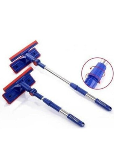 Ceyhanlar Teleskopik Sap Çekçekli Cam Silme Aparatı Ayarlanabilir Fırça Sap