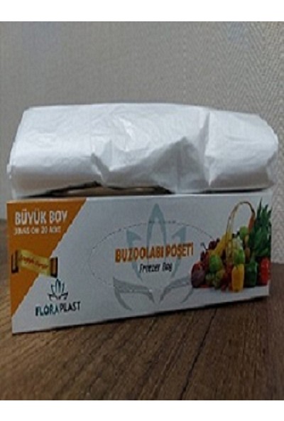 Floraplast Büyük Boy Buzdolabı Poşeti 30 x 45 cm 2 x 20 Adet Floraplast Büyük Boy Buzdolabı Poşeti 30 x 45 cm 2 x 20 Adet