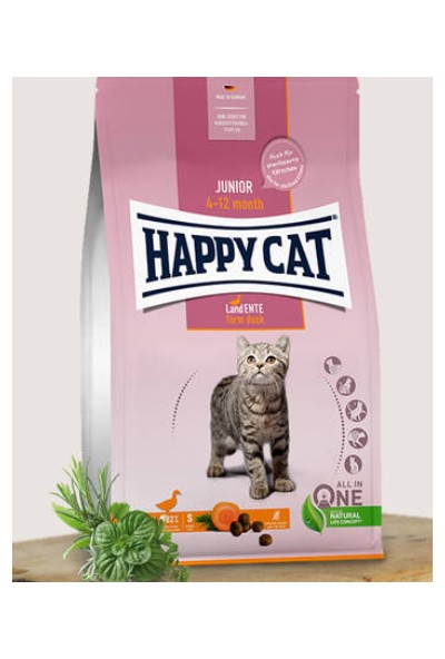 Happy Cat Juniorland Ente Tahılsız Ördek Etli Yavru Kedi Maması 4kg. Happy Cat Juniorland Ente Tahılsız Ördek Etli Yavru Kedi Maması 4kg.