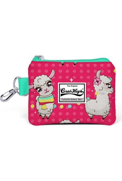 Coral High Kids Neon Mercan Alpaka Desenli Bozuk Para Çantası 21718 Coral High Kids Neon Mercan Alpaka Desenli Bozuk Para Çantası 21718