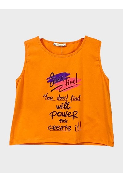 Benini Kız Çocuk Askılı Baskılı T-Shirt ( 10 - 16 Yaş ) Benini Kız Çocuk Askılı Baskılı T-Shirt ( 10 - 16 Yaş )