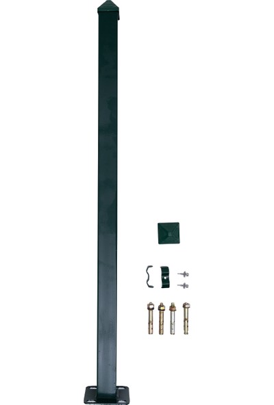 HZR Panel Çit-Yeşil Panel Çit Direği 50 cm