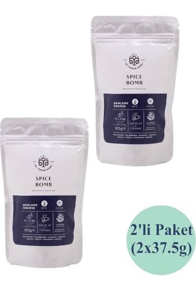 Bi Yudum Doğa Spice Bomb Beş Baharatlı Ceylon Çayı 2x15'LI Poşet Çay Bi Yudum Doğa Spice Bomb Beş Baharatlı Ceylon Çayı 2x15'LI Poşet Çay