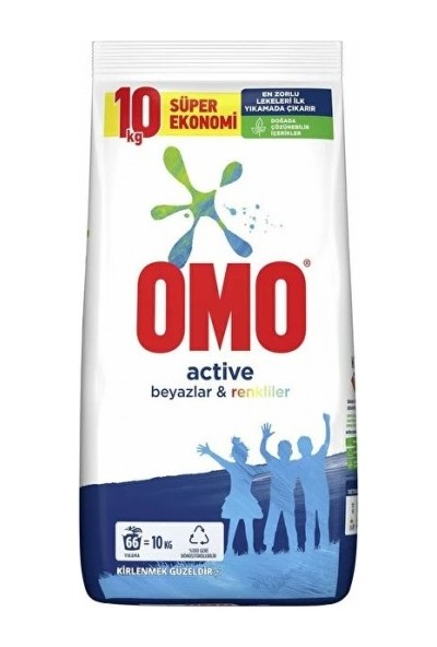 Omo Matik Active Toz Çamaşır Deterjanı Beyazlar ve Renkliler Için 10 kg Omo Matik Active Toz Çamaşır Deterjanı Beyazlar ve Renkliler Için 10 kg