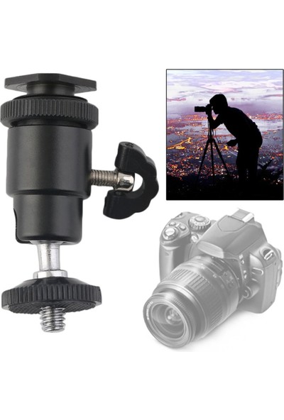 Fotoğraf Kameraları Için Kilit Tripod Montajlı Sıcak 1/4 Çift Somun Adaptörü Mini Top Kafası LED Açık Flaş Braketi Montajı Siyah( Yurt Dışından ) Fotoğraf Kameraları Için Kilit Tripod Montajlı Sıcak 1/4 Çift Somun Adaptörü Mini Top Kafası LED Açık Flaş Braketi Montajı Siyah( Yurt Dışından )