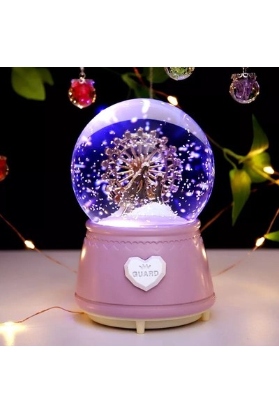 Hediyezin Sevgili Işıklı Müzikli Orta Boy Kar Küresi