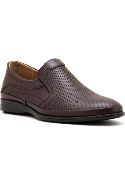 Ayaktamoda Deri Comfort Erkek Ayakkabı - Kahve