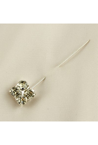 Strongart Kare Taşlı Eşarp Iğnesi