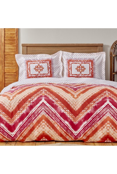 Karaca Home Juan Fuşya %100 Pamuk Çift Kişilik Nevresim Takımı
