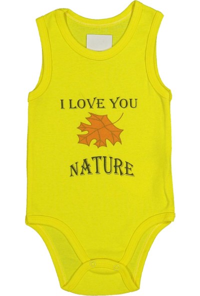 Deren Kids I Love You Nature Baskılı Bebek Body Badi