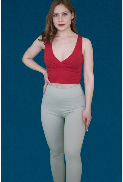 Miss Buzzi Toplayıcı Kaşkorse Likralı Fitilli Tayt