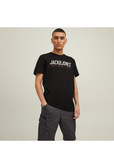 Jack & Jones Club Erkek Siyah Tişört (12213761-B) Jack & Jones Club Erkek Siyah Tişört (12213761-B)