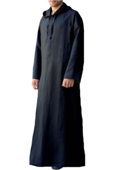 Janae Erkekler Için Uzun Kollu Kapşonlu Jubba M- Siyah (Yurt Dışından) Janae Erkekler Için Uzun Kollu Kapşonlu Jubba M- Siyah (Yurt Dışından)
