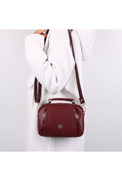 Bagacar MT1339 Bordo Bayan Çapraz El ve Omuz Çantası Bagacar MT1339 Bordo Bayan Çapraz El ve Omuz Çantası
