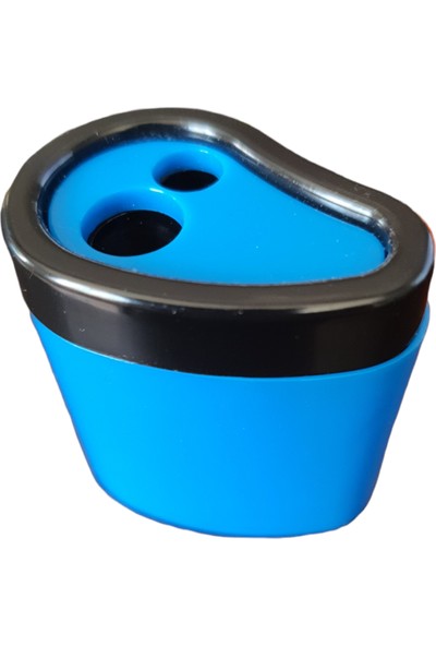 Cmk Neon Çift Bıçaklı Hazneli Kalemtraş Mavi