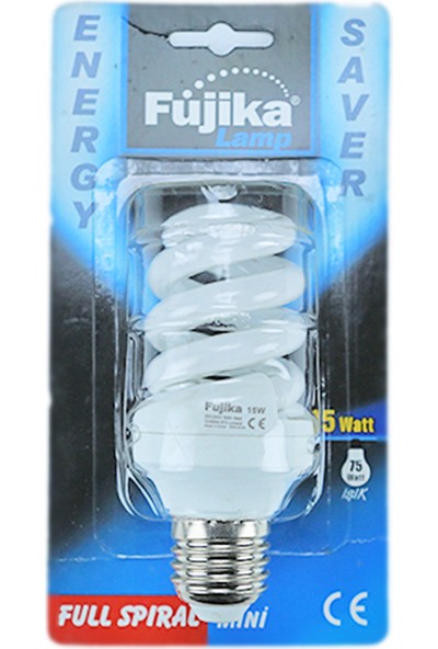 Fujika 15W 230V E27 Mavi Spiral Tasarruflu Ampul Fujika 15W 230V E27 Mavi Spiral Tasarruflu Ampul