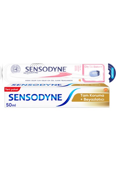 Sensodyne Tam Koruma 50 ml Diş Macunu+ Sensodyne Diş Eti Bakımı Diş Fırçası Sensodyne Tam Koruma 50 ml Diş Macunu+ Sensodyne Diş Eti Bakımı Diş Fırçası