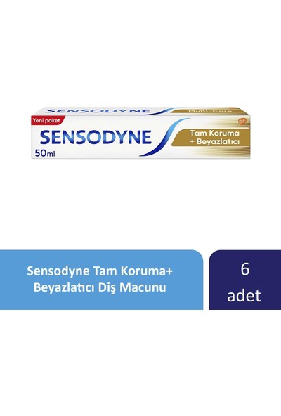 Sensodyne Tam Koruma Beyazlatıcı Diş Macunu 50 Ml. 6'lı Set Sensodyne Tam Koruma Beyazlatıcı Diş Macunu 50 Ml. 6'lı Set