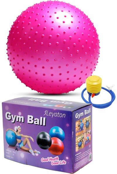 Leyaton Dikenli Yoga Pilates Aeorobik Jimnastik Topu 65 cm Pembe Leyaton Dikenli Yoga Pilates Aeorobik Jimnastik Topu 65 cm Pembe