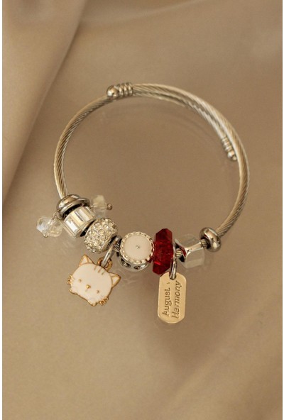 Modalem Kedi Tasarımlı Charm Bilezik 38601
