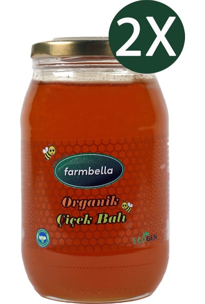 Farmbella Organik Çiçek Balı 460 gr - 2'li Set